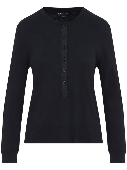 Tom Ford | ribbed-knit T-shirt - Black | Realry