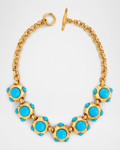 Kenneth Jay Lane | Turquoise Cabochon Necklace | Realry
