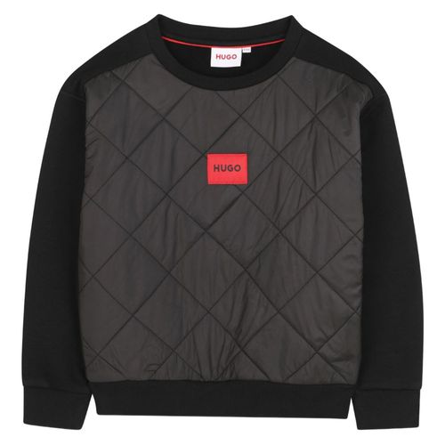 HUGO KIDS | quilted panel sweatshirt - Black | Realry