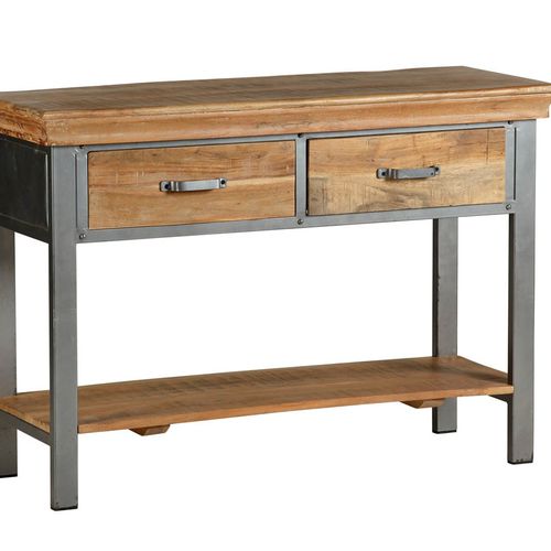 IH Design | IH Design Dunphy Industrial 2 Drawer Console Table - 115CM ...