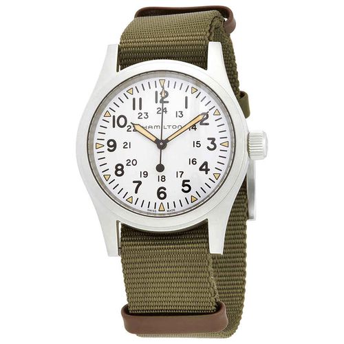Hamilton | Khaki Field Mechanical White Dial Mens Watch H69439411 | Realry