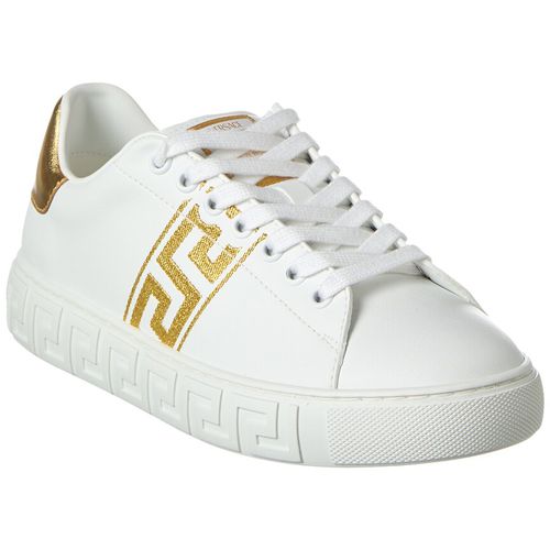 Versace | Embroidered Greca Leather Sneaker | Realry