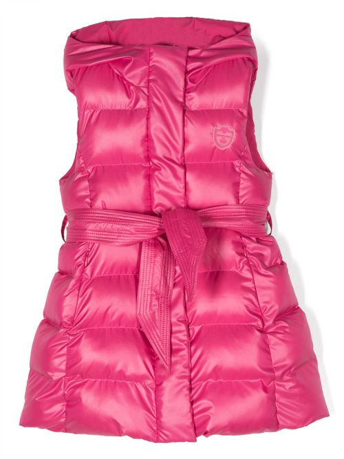 Monnalisa | logo-patch padded gilet - Pink | Realry
