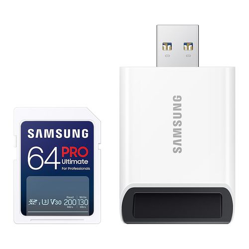 Samsung | PRO Ultimate + Reader Full Size SDXC Card 64GB(MB-SY64SB/AM ...