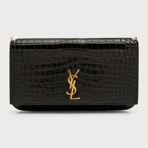 Saint Laurent | YSL Croc-Embossed Phone Holder Shoulder Bag | Realry