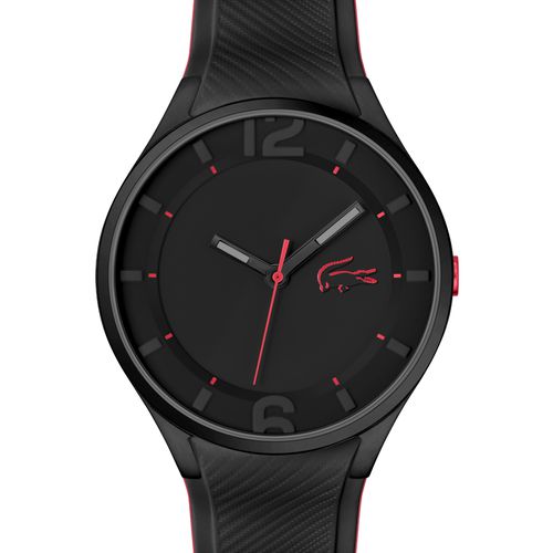 Lacoste | Men's Ollie Black Silicone Strap Watch 44mm - Black | Realry