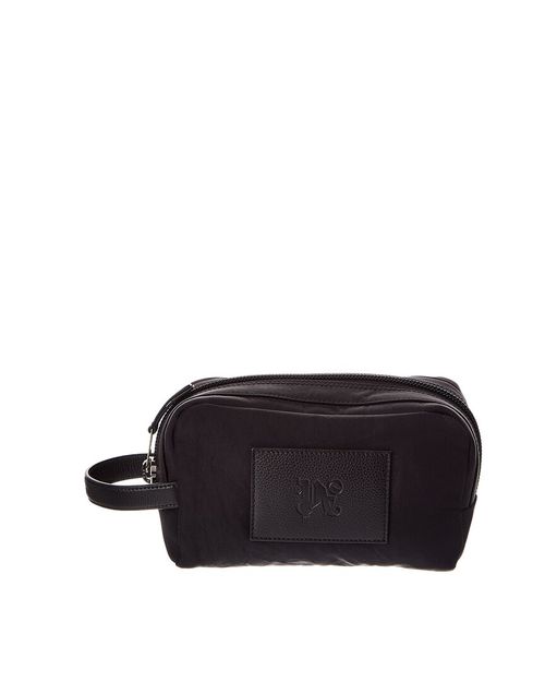 Palm Angels | Monogram Canvas & Leather Pouch | Realry