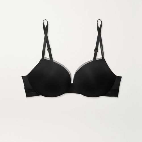 CK ONE | Sculpted Demi Lift Stretch-jersey And Mesh Underwired Bra ...