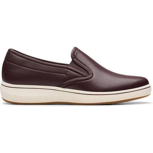 Clarks Originals | Clarks Women's Brinkley Sky Zoe Merlot Slip Ons Flat ...