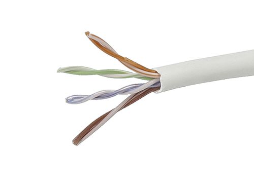 Monoprice | Cat5e 1000ft White CMP UL Bulk Cable, TAA, UTP, Solid ...