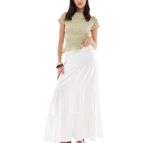 Only | ONLY tiered maxi skirt in white | Realry