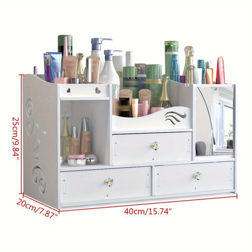 temu | TEMU 40*20*25ccm White Jewelry Storage Boxes Drawer Dressing ...