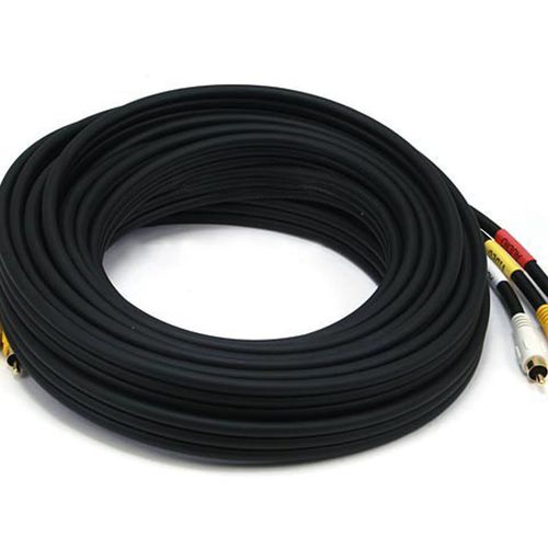 Monoprice | RCA Coaxial Composite Video and Stereo Audio Cable, 25ft ...