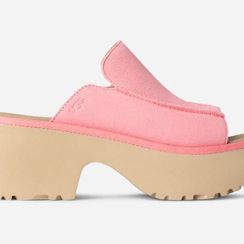 UGG | ® Women's New Heights Slide Suede Sandals in Tropical Pink | Realry