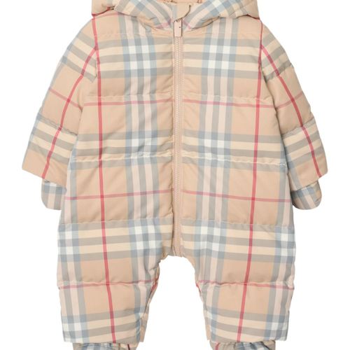 Burberry Kids | checkered snowsuit - Neutrals | Realry