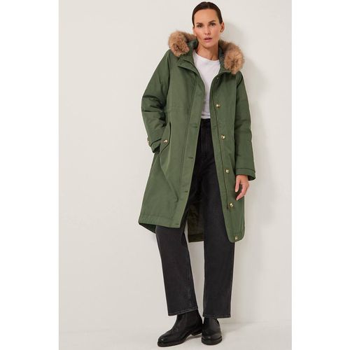 Monsoon | Monsoon Women's Paula Faux Fur Parka Coat in Green | : Large ...