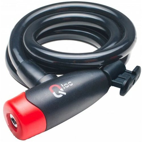 Qloc Security | Spiral cable lock with Qloc bracket | Realry