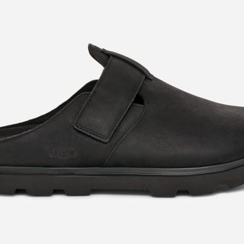 UGG | ® Men's Solano Clog Nubuck Shoes in Black | Realry