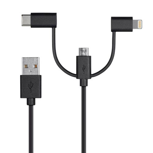 Monoprice | Essential Apple MFi Certified 3-in-1 Multiport USB to USB ...
