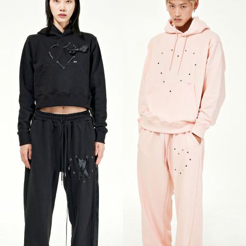 piecemaker | HEART EYELET SWEAT SET UP | Realry
