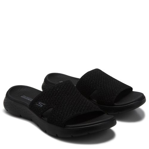 Skechers | Women's Go Walk Flex Timeless Slide Sandals (Black Medium ...