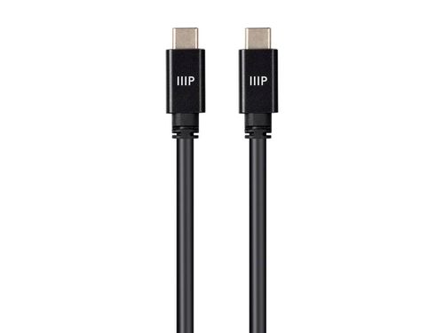 Monoprice | Ultra Compact USB-C 3.2 Gen2 Cable 10Gbps 5A Black 1m (3 ...