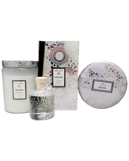 Voluspa | Mokara Candle & Diffuser Trio | Realry