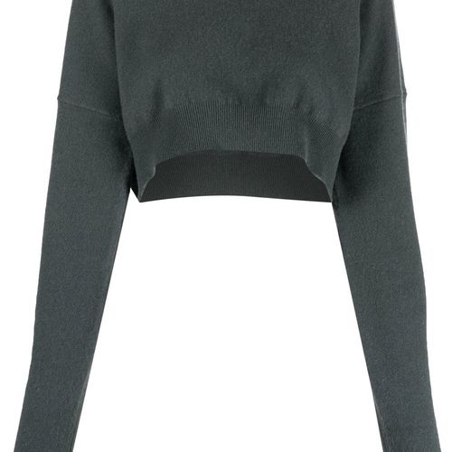 Extreme Cashmere | Cashmere-blend cropped sweater - Green