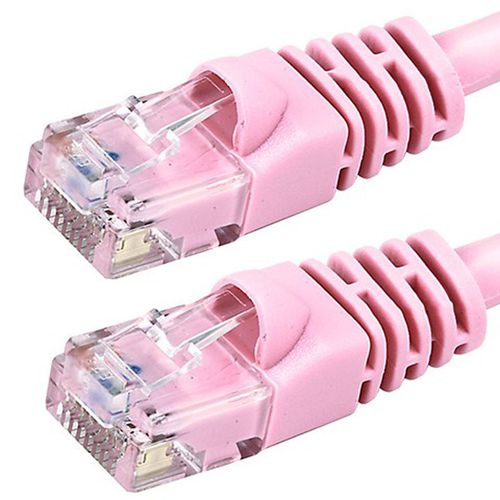 Monoprice | Cat6 7ft Pink Patch Cable, UTP, 24AWG, 550MHz, Pure Bare ...