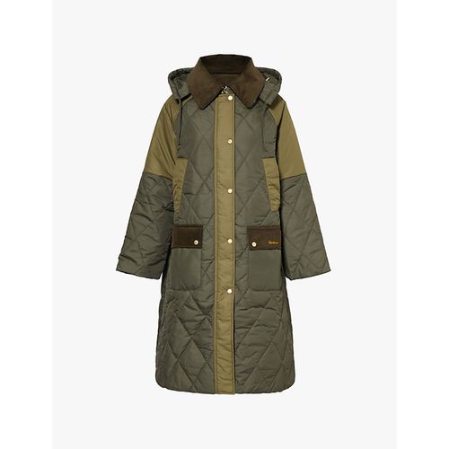 Barbour | Womens Olive Ancient Cookston Brand-embroidery Regular-fit ...