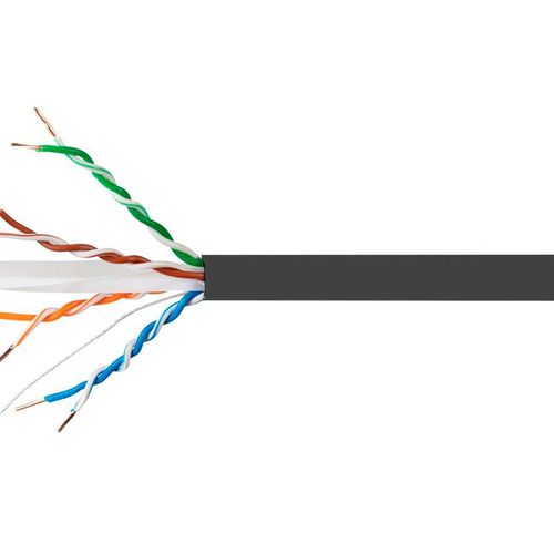 Monoprice | Cat6A 1000ft Black CMR Bulk Cable, Solid, UTP, 23AWG ...