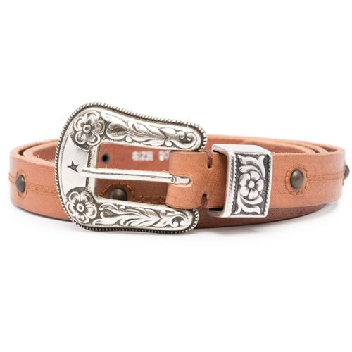 Golden Goose | buckle-fastening studded leather belt - Brown | Realry