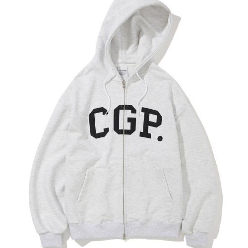 codegraphy | CGP ARCH LOGO FLUFF ZIP-UP HOODIE_MELANGE GRAY | Realry