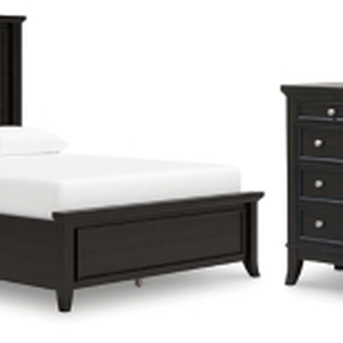 Ashley | Bambori Queen Panel Bed with Dresser and Nightstand, Dark ...