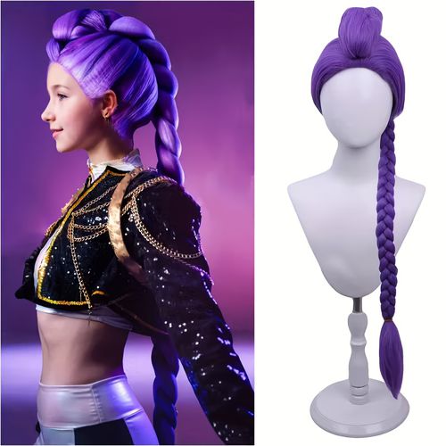 temu | TEMU Purple Cosplay Wig For Women And Girls, Designed To Heat ...