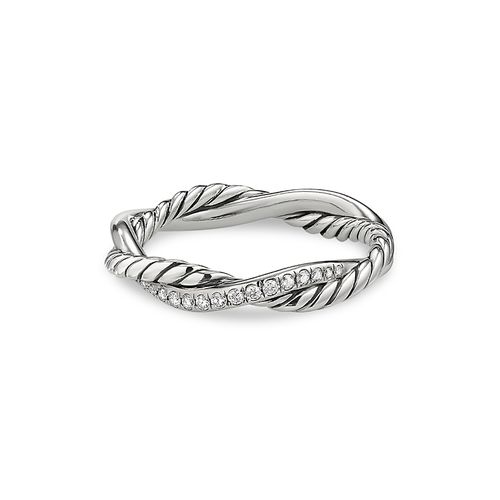 David Yurman | Sterling Silver Petite Infinity Twisted Ring with ...