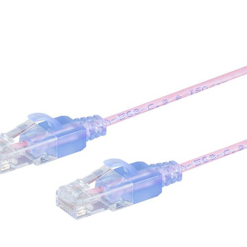 Monoprice | Cat6A 5ft Pink 5-Pk Patch Cable, UTP, 30AWG, 10G, Pure Bare ...