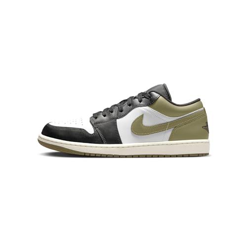 Jordan | Jordan Air 1 Low Men's Shoes (553558-092, Black/Medium Olive ...