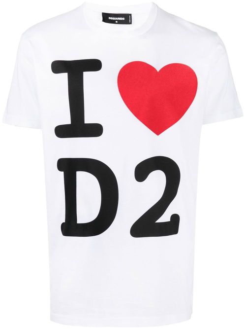 Dsquared2 | 'I Love D2' Cool graphic-print T-shirt - White