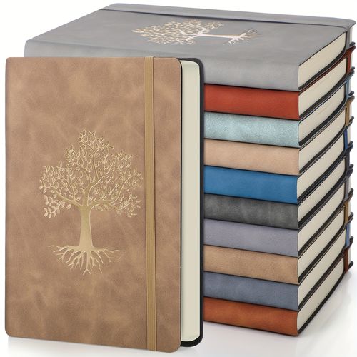 temu | TEMU 10 Pack Lined Journal Notebook A5 Leather Hardcover ...