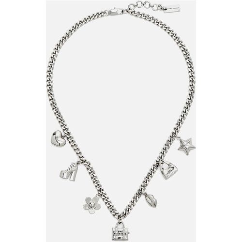 Marc Jacobs | Marc Jacobs Mini Icon Silver-Plated Charm Necklace | Realry