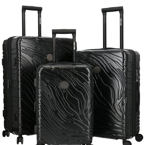 Roberto Cavalli | Molded Zebra 3Pc Expandable Luggage Set | Realry