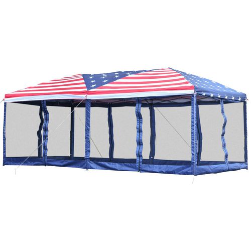 Outsunny | 10' x 20' Pop Up Canopy Tent with Netting, Heavy Duty Large ...