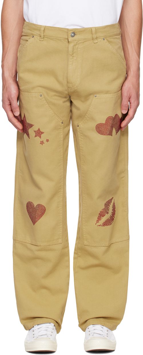 Sky High Farm Workwear | Sky High Farm Workwear Tan 'SH4U' Double Knee ...