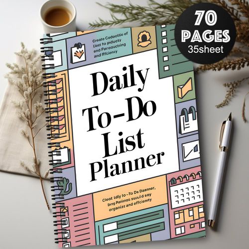 temu | TEMU Aesthetics Daily Planner Spiral Notebook - Retro , To Do ...