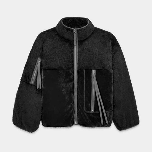 UGG | ® Women's Marlene ®fluff Jacket II Faux Fur/Fleece in Black | Realry