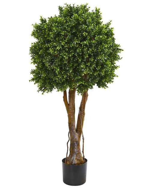 Nearly Natural | 46In Boxwood Artificial Topiary Tree Uv Resistant ...