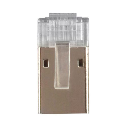 Monoprice | Cat6A RJ45 Shielded Modular Plugs w/Inserts for Round Solid ...