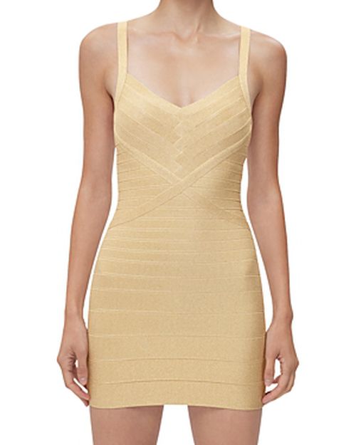 Herve Leger | Icon Metallic Bandage Bustier Mini Dress | Realry