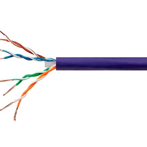 Monoprice | Cat6 1000ft Purple CMP UL Bulk Cable, Solid (w/spine), UTP ...